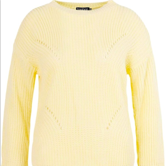 Boohoo | Sweaters | Boohoo Yellow Knit Sweater | Poshmark